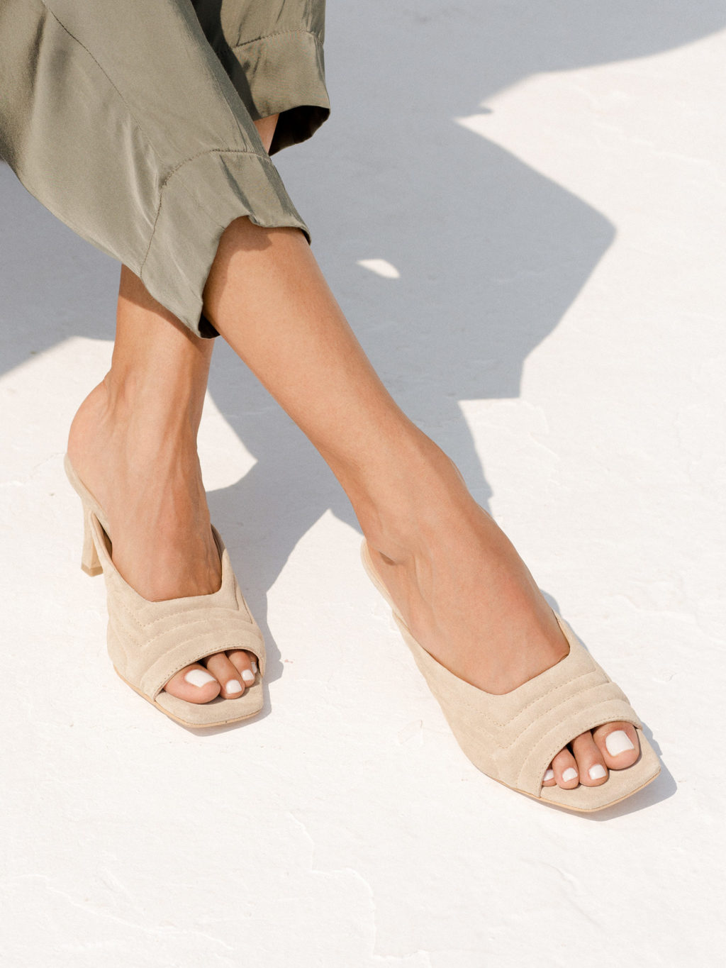 Chloe Sand Mules Beige Sandals | Paul Eldane - International